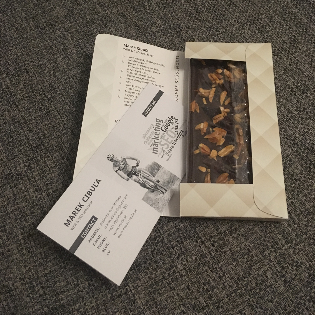The most creative CV ever. Look at this chocolate resume!